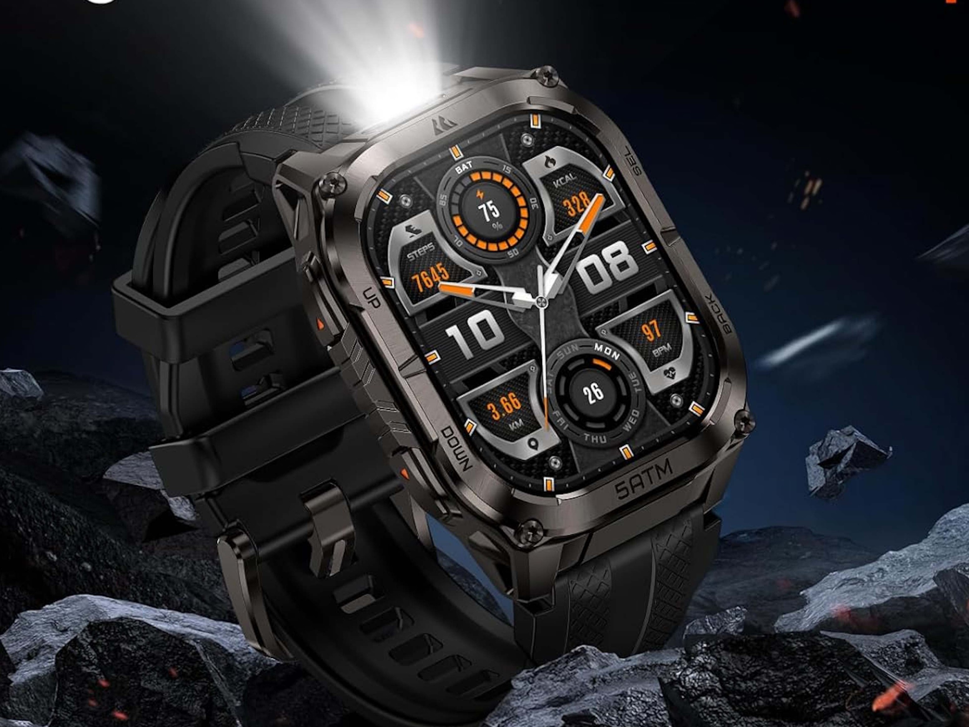 Tank M4C: Smartwatch lanceert met LED-zaklamp en walkie talkie-functie ...