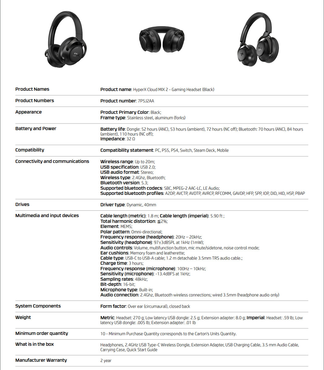 HyperX Cloud Mix 2 debuteert als nieuwe draadloze gaming-hoofdtelefoon ...